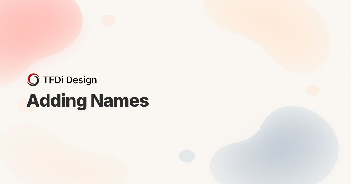 Adding Names